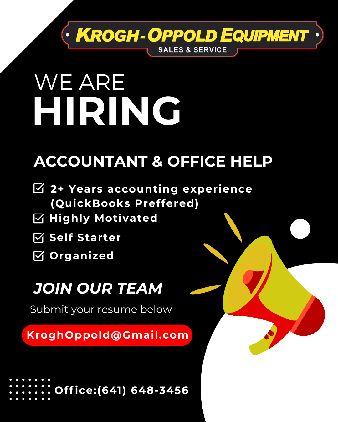 Employment | Krogh-Oppold Equipment | Iowa Falls, IA
